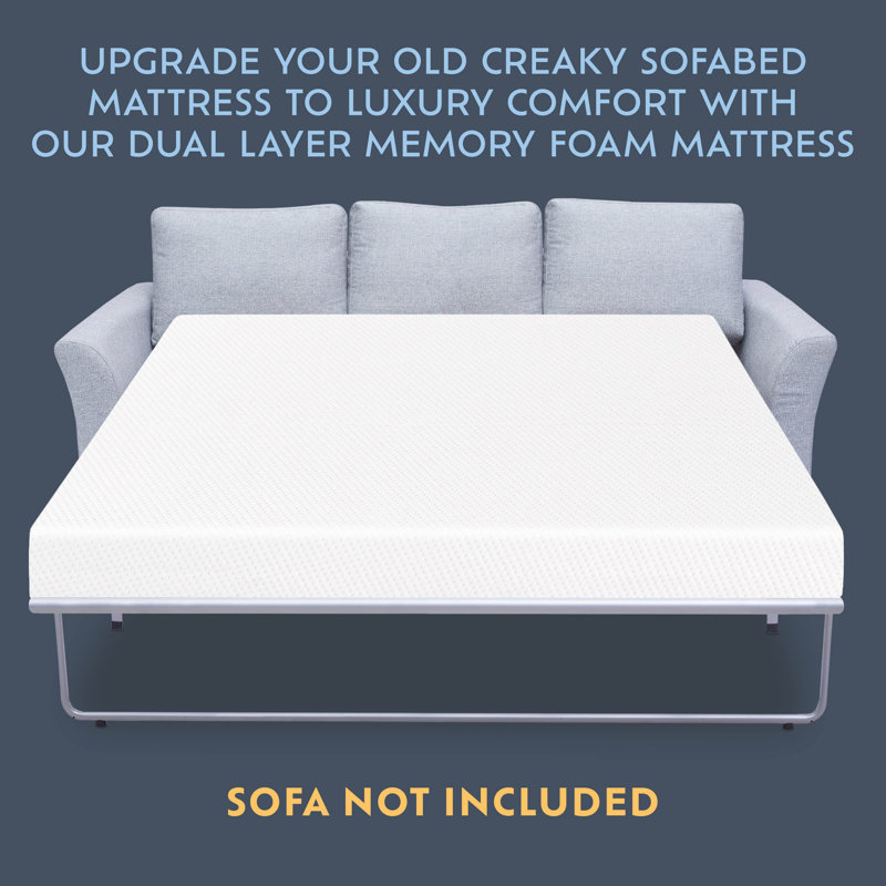 Alwyn Home Sayachith 4.5 Plush Memory Foam Sofa Bed Mattress Reviews Wayfair Canada